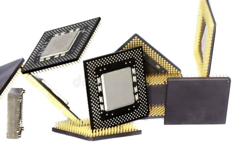 Microprocesseurs D'ordinateur Image stock - Image du fermer, intégré ...