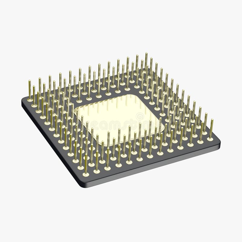 Silver microprocessor stock photo. Image of small, board - 12863628