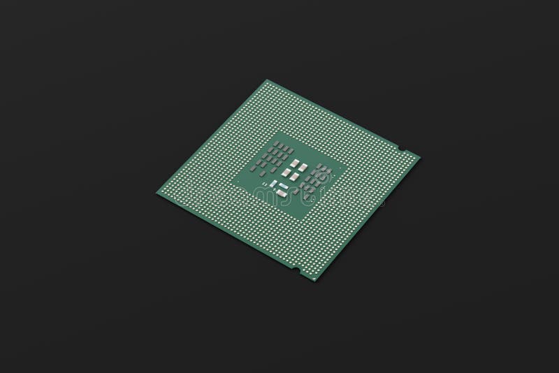 CPU Microprocessor Icon with Human Head Silhouette Stock Photo - Image ...