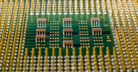 Microprocessor chip stock image. Image of core, metal - 23561855