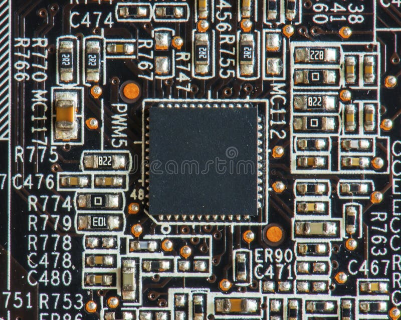 Microprocessor chip stock image. Image of green, communication - 6720213