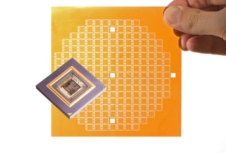 Microprocessor and Chip Mask in Hand Stock Photo - Image of contact ...