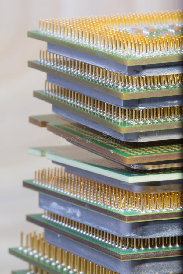 Microprocessor - Closeup Detail Stock Photo - Image of equipment, core ...