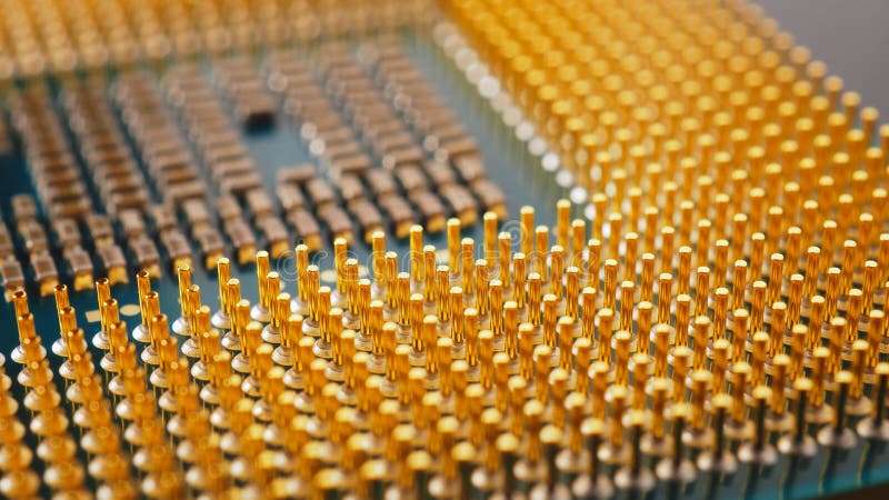 Digital Microprocessor. Computer Controller Circuit Board Closeup Main ...