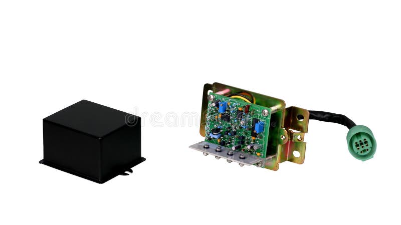 Microprocessor Control Unit Box Of Electric Device. Stock Photo - Image ...