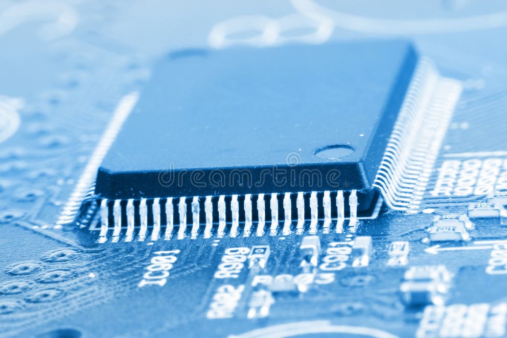 Microprocessor stock image. Image of capacitor, macro - 37204895