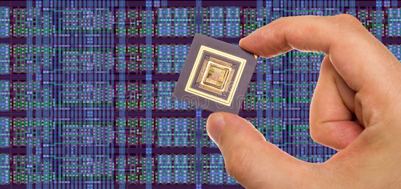 Microprocessor Layout and Chip Mask Stock Photo - Image of chip ...