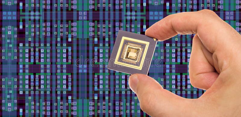 Microprocessor Hand Over Its Layout Stock Photos - Free & Royalty-Free ...