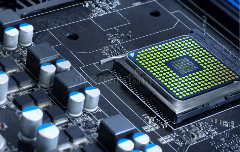 Motherboard stock image. Image of microprocessor, engineering - 24702179