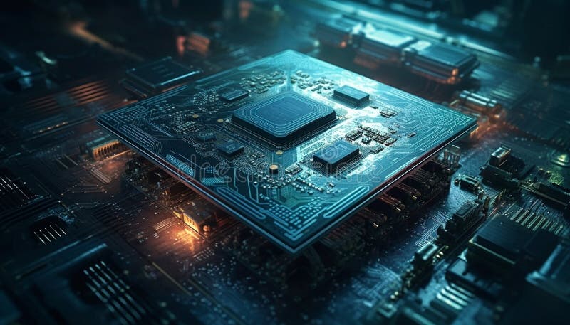 Microprocessor stock image. Image of background, monitor - 274443903