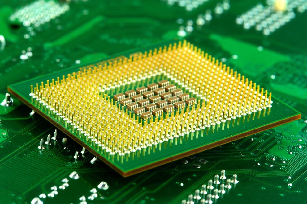 Microprocessor stock image. Image of computer, closeup - 38752885