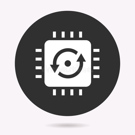 Microprocessor - Vector Icon. Illustration Isolated. Simple Pictogram ...