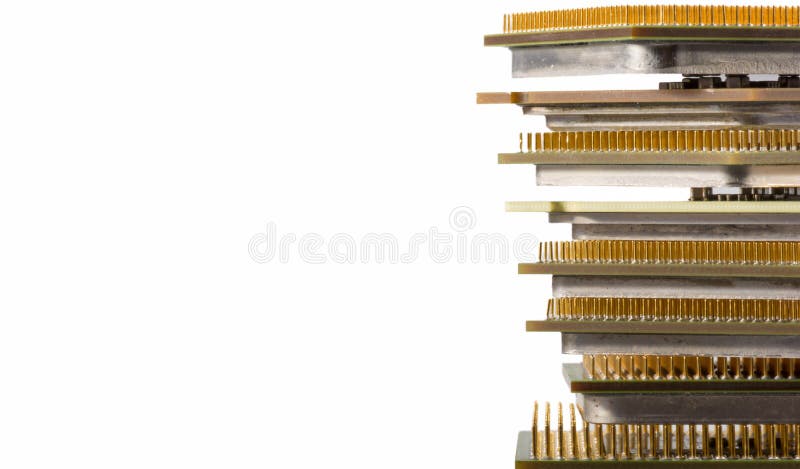 Microprocessors Stacked One on the Other Stock Image - Image of ...
