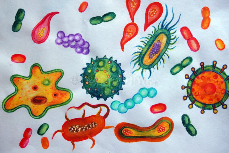 Microrganismi Probiotici. Microbiologia Illustrazione Vettoriale ...