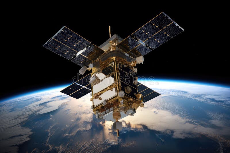 Microsatellite, with Multiple Miniature Cameras and Sensors, Orbiting ...