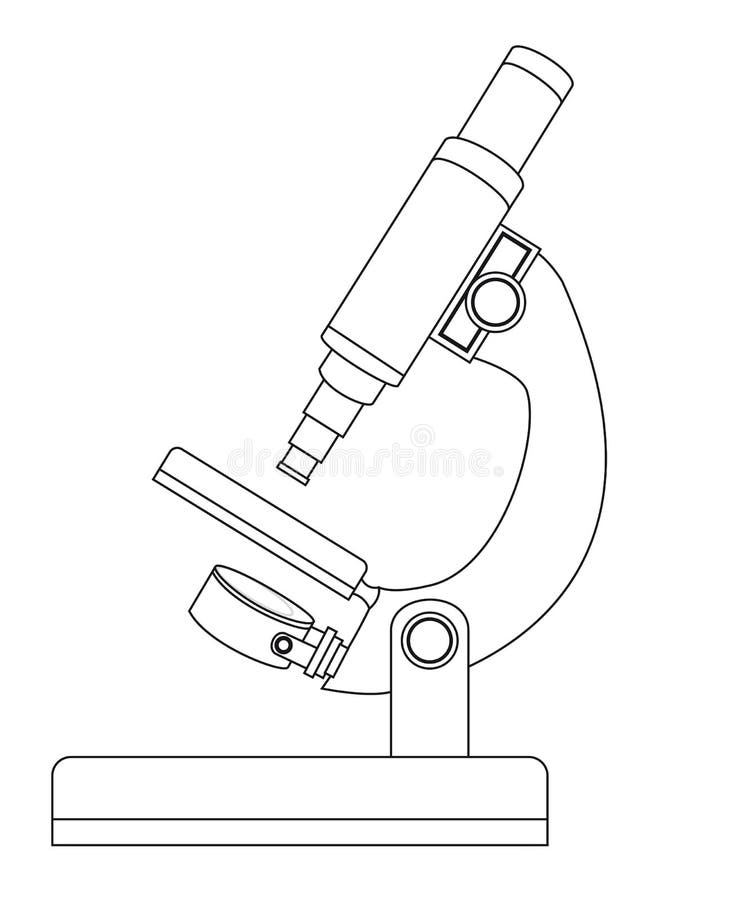 Microscope drawing stock vector. Illustration of magnifying - 22416984
