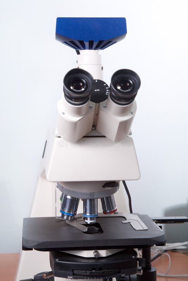 Microscope stock image. Image of office, research, lens - 25349949