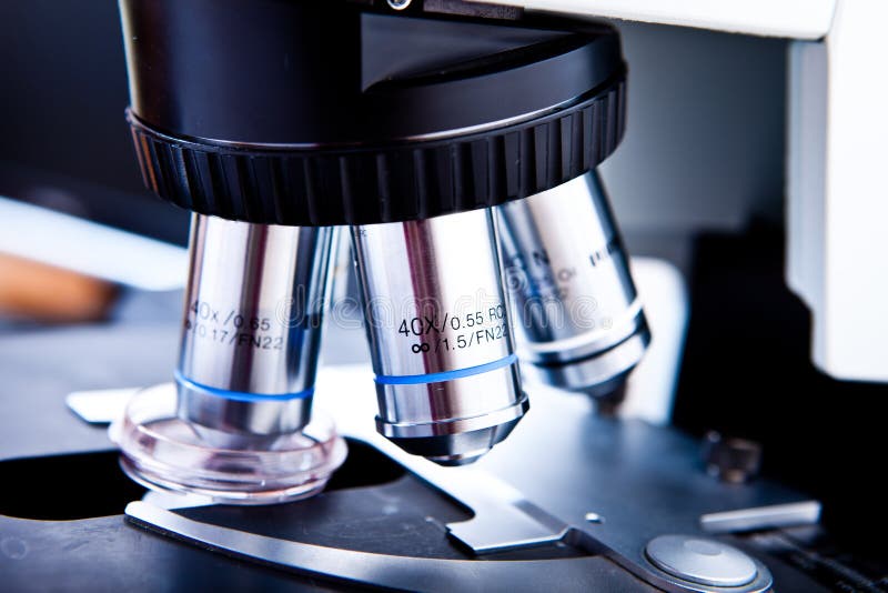 Microscope in lab stock photo. Image of technology, healthcare - 5635958