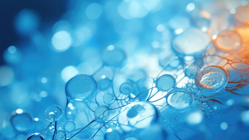 Microscope Abstract Background Biology Blue Stock Illustration ...