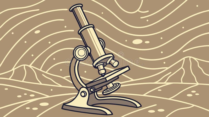 Microscope on Abstract Wavy Background, Scientific Pattern Vector ...