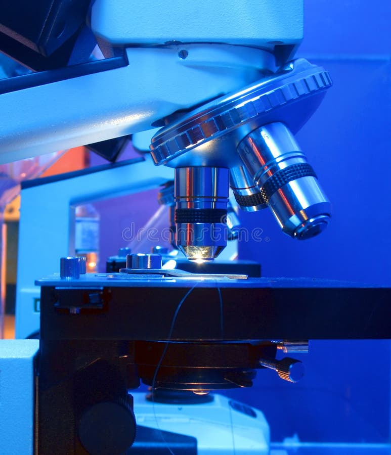 Microscope in Action stock image. Image of rotate, cylinder - 1837503