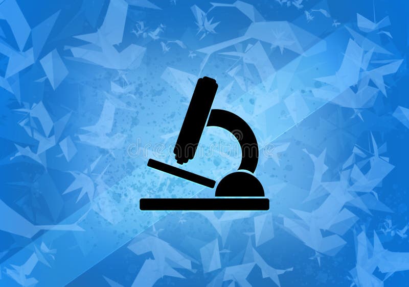 Microscope Aesthetic Abstract Icon on Blue Background Stock ...