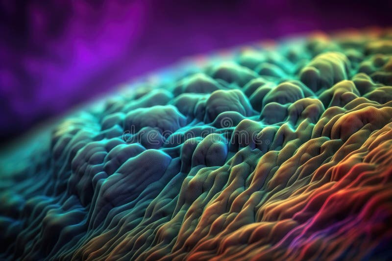 Microscope of Alien Skin. AI Generated Stock Illustration ...