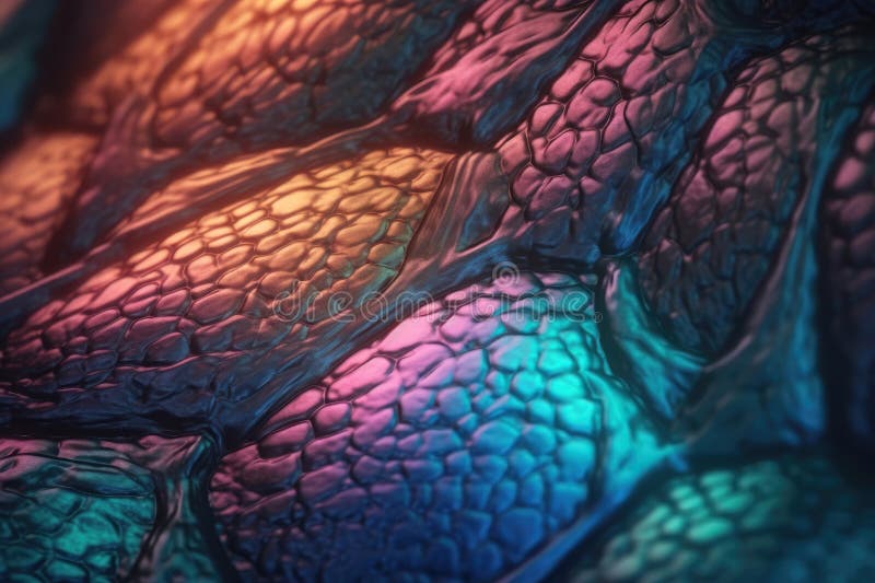 Microscope of Alien Skin. AI Generated Stock Illustration ...