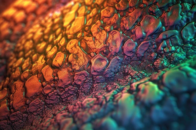 Microscope of Alien Skin. AI Generated Stock Illustration ...