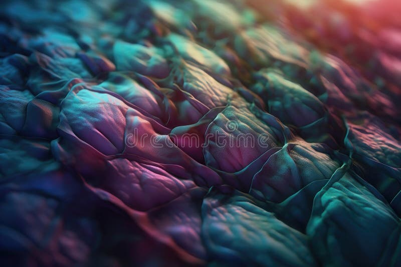 Microscope of Alien Skin. AI Generated Stock Illustration ...