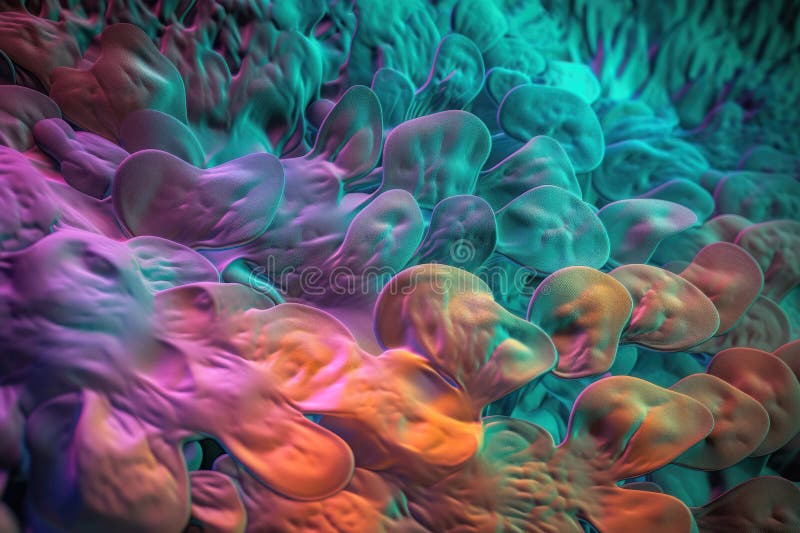 Microscope of Alien Skin. AI Generated Stock Illustration ...