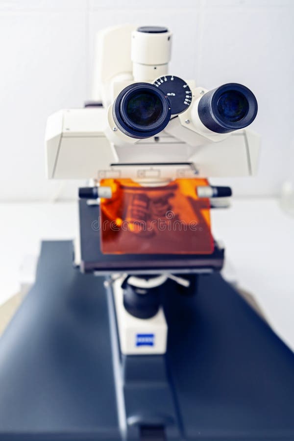 Microscope for Analysis Blood Test Stock Photo - Image of magnify, drop ...