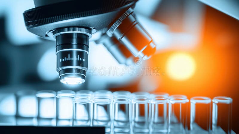 Microscope Analyzes Samples, Revealing Secrets in the Lab. Precise ...