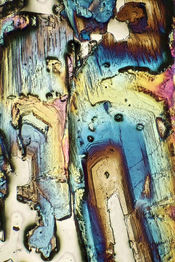 Crystals Under Microscope stock image. Image of colors - 6020643