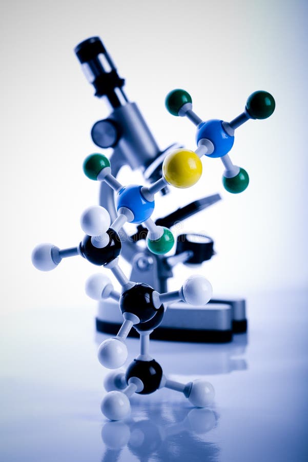 Microscope and atom stock photo. Image of organic, cell - 6548708
