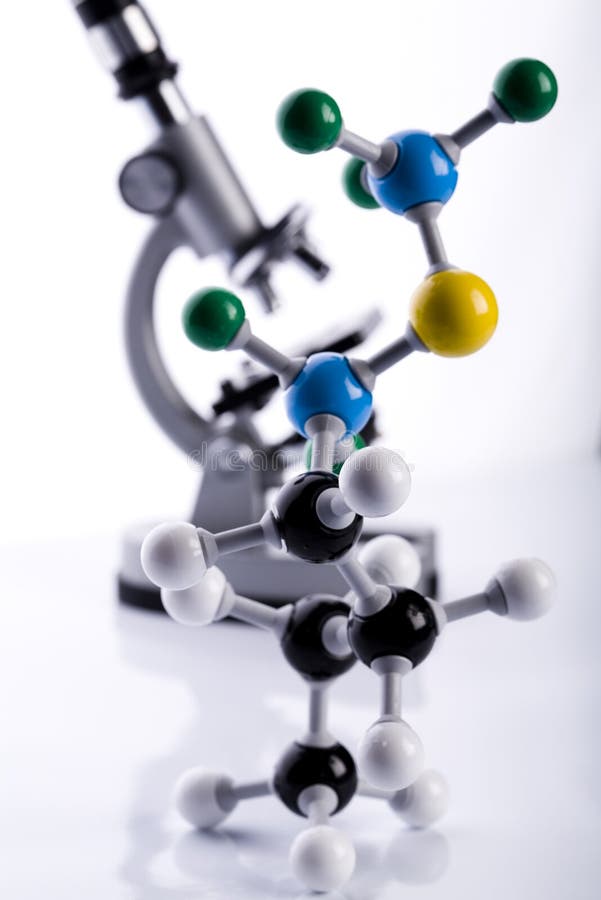 Microscope and atom stock image. Image of frame, experiment - 6548755