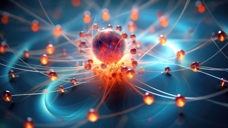 Microscope atom model stock illustration. Illustration of atom - 368840812