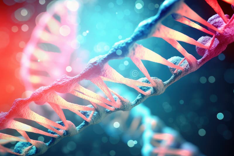 Microscope Background of Human DNA Stock Illustration - Illustration of ...