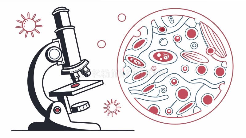Microscope and Bacteria Cells, Science Research, Biology, Lab Equipment ...