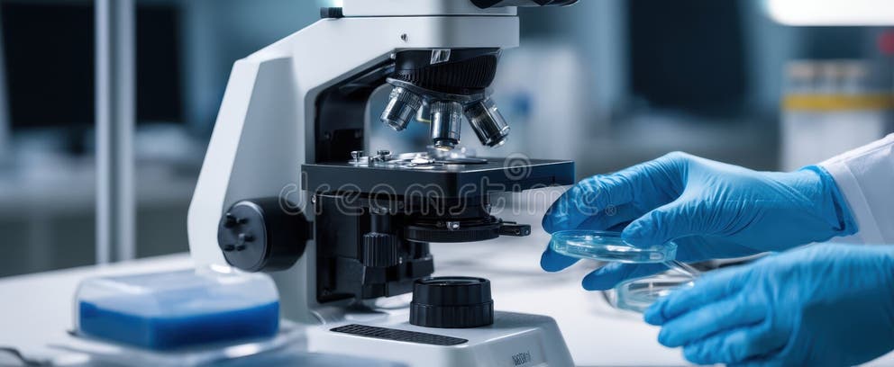 The Microscope Being Used for Detailed Scientific Research and Analysis ...