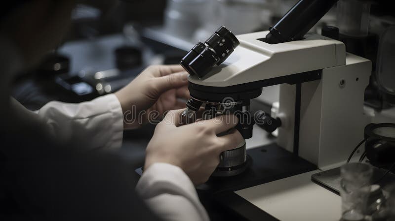 A Microscope Being Used To Examine a Biological Sample One Created with ...