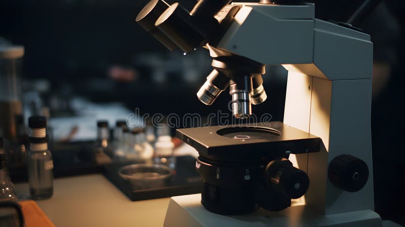 A Microscope Being Used To Examine a Biological Sample Three Created ...