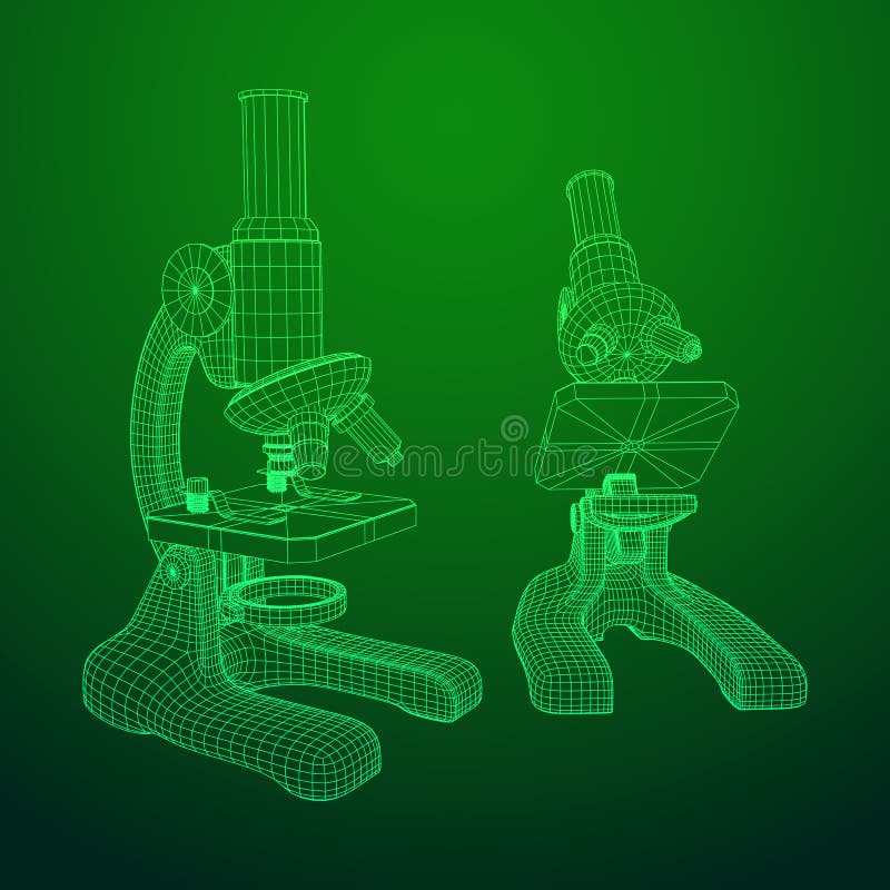 Microscope Biology School Laboratory Equipment Stock Vector ...