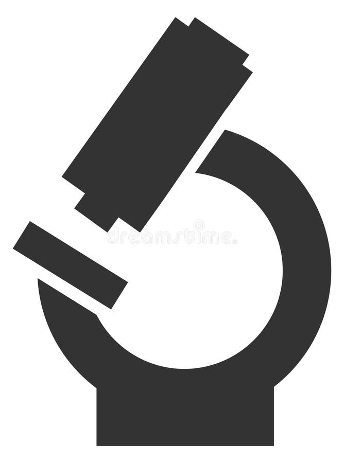 Microscope Black and White Vector Icon Stock Vector - Illustration of ...