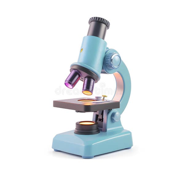 Microscope Blue Scientific Instrument Stock Illustration - Illustration ...