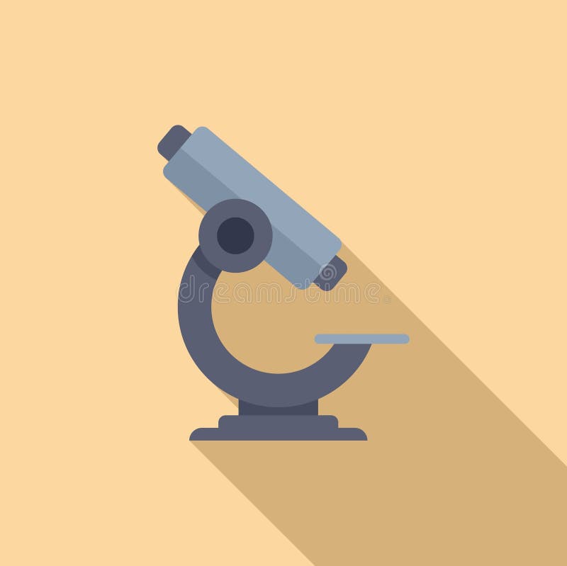 Microscope Casting Long Shadow on Yellow Background Stock Vector ...