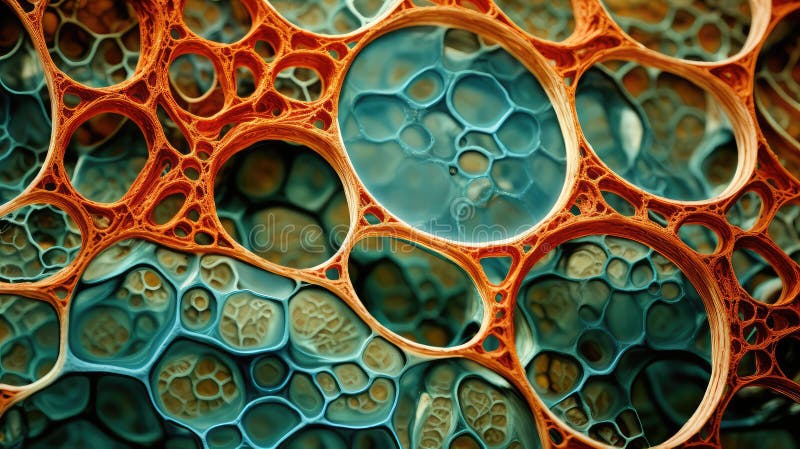 Microscope cell texture stock illustration. Illustration of intricate ...