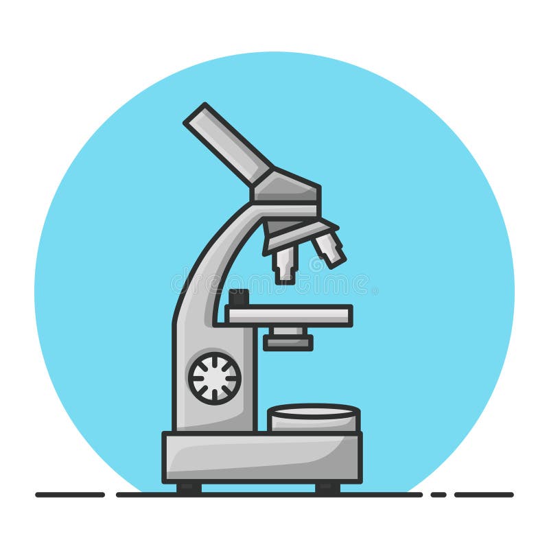 Microscope Chemistry Laboratory Symbol. Filled Icon Vector Design Stock ...