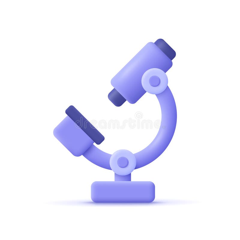 Microscope. 3d Vector Icon. Cartoon Minimal Style. Stock Vector ...