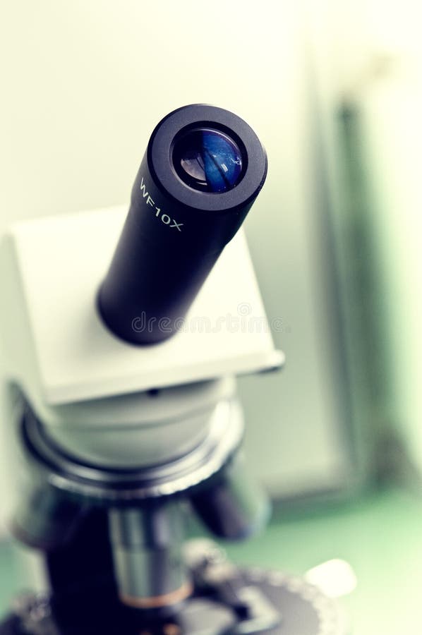 Microscope Close-up stock photo. Image of research, instrument - 12162082